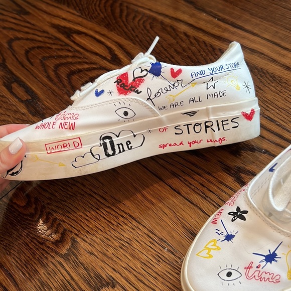 Zara | Shoes | Nwt Zara Graffiti Platform Sneakers | Poshmark